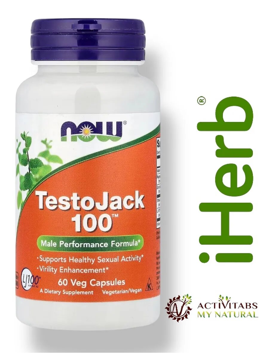 NOW TestoJack, Тесто Джек, Тонгкат Али, Комплекс 200 мг - 60 капсул