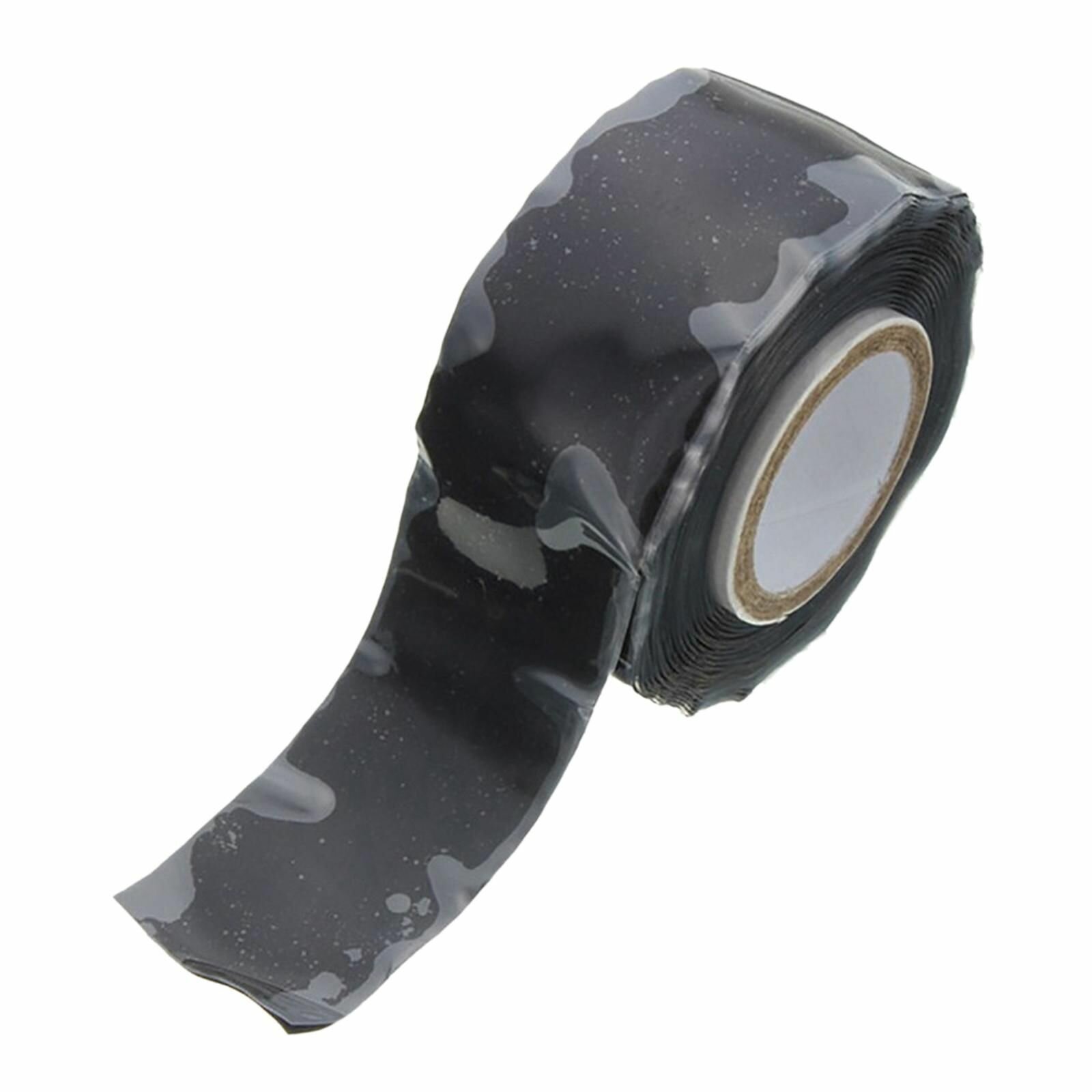 Силиконовая самосливающаяся лента для изоляции проводов автомобилей и герметизации поверхностей, черная, 2.5 см x 150 см