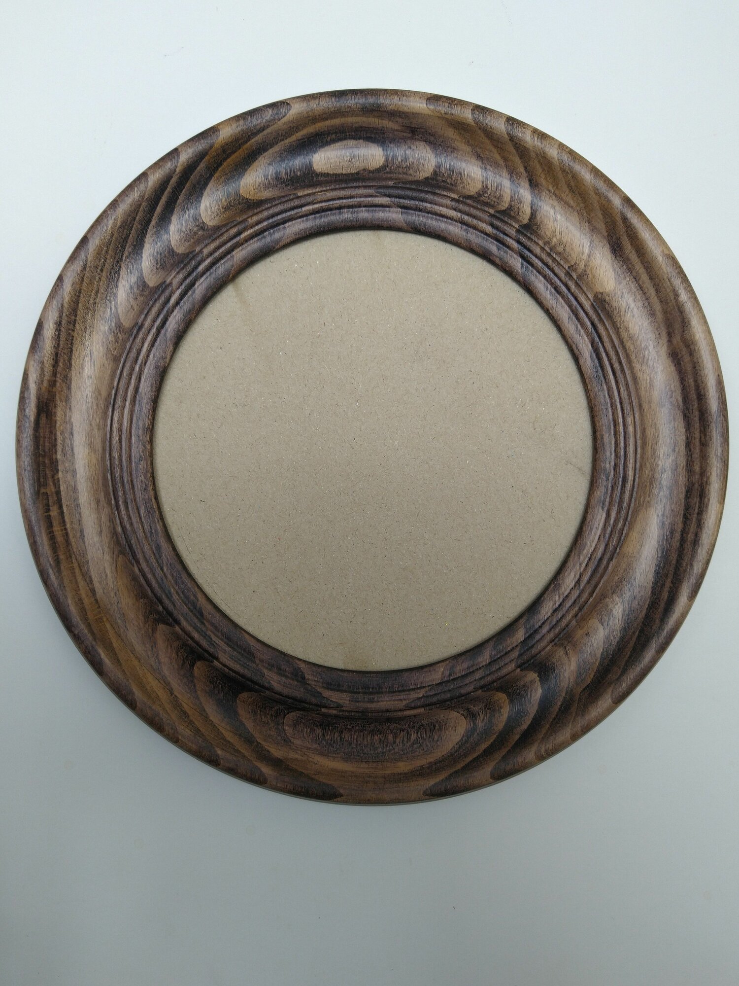 Круглая рамка из бука, 15см , без стекла.