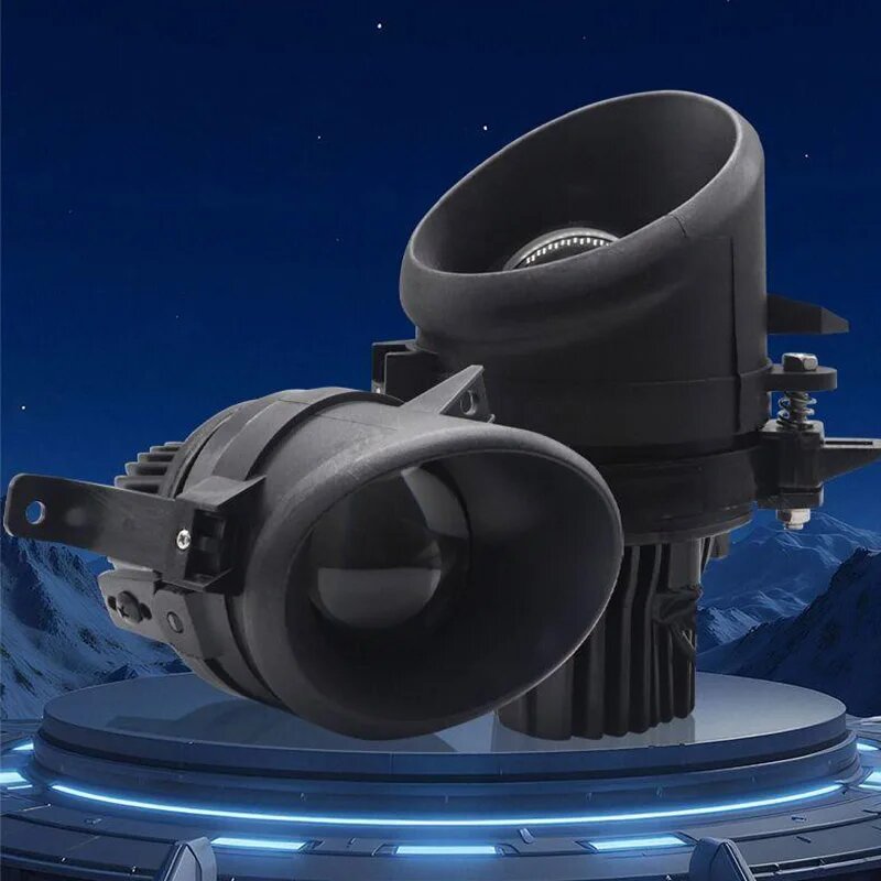 Автомобильная противотуманная фара, модернизированная 2,5-дюймовая линза проектора Bi LED 12 В, 40 Вт, 3000 К, 4300 К, 6000 К, Hi Lo Beam для VW Golf Pickup 6000K Холодный белый