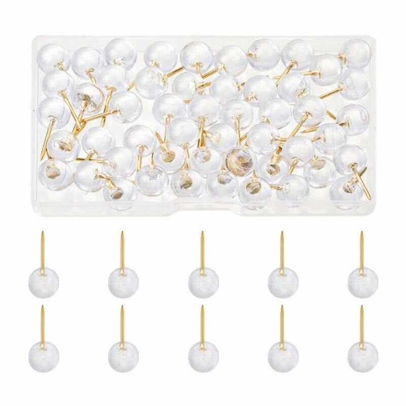 Кнопки для пробковой доски, - Прозрачный мяч-гол