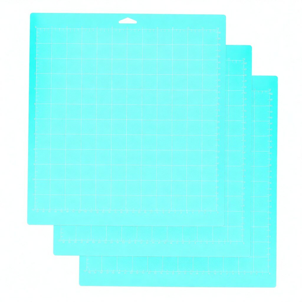 3 ШТ. 12*12 дюймов заменяемый коврик для резки С антискользящим покрытием И разметкой, совместимый С SILHOUETTE CAMEO, CRICUT И другими плоттерами