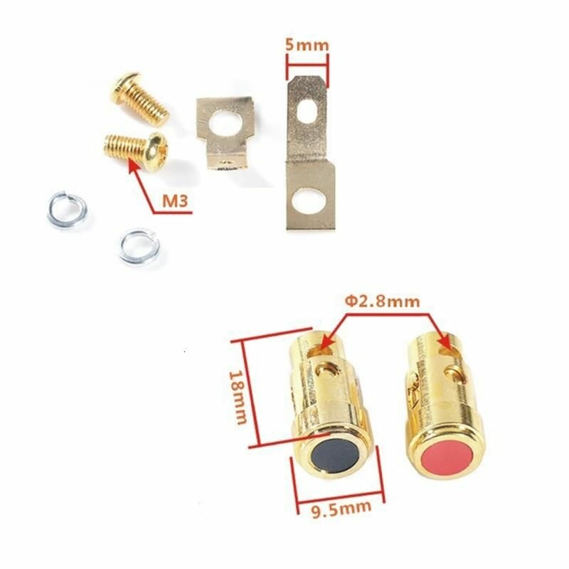 Клеммы для подключения проводов акустики, - Золотая труба с