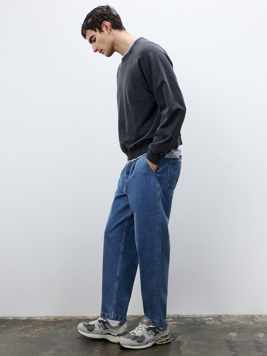 Джинсы широкие basic 