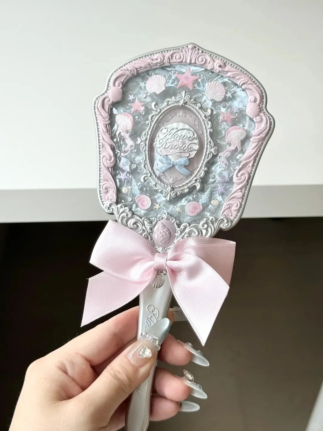 Зеркало косметическое Flower Knows Shell's Jewel, Pink Seashell