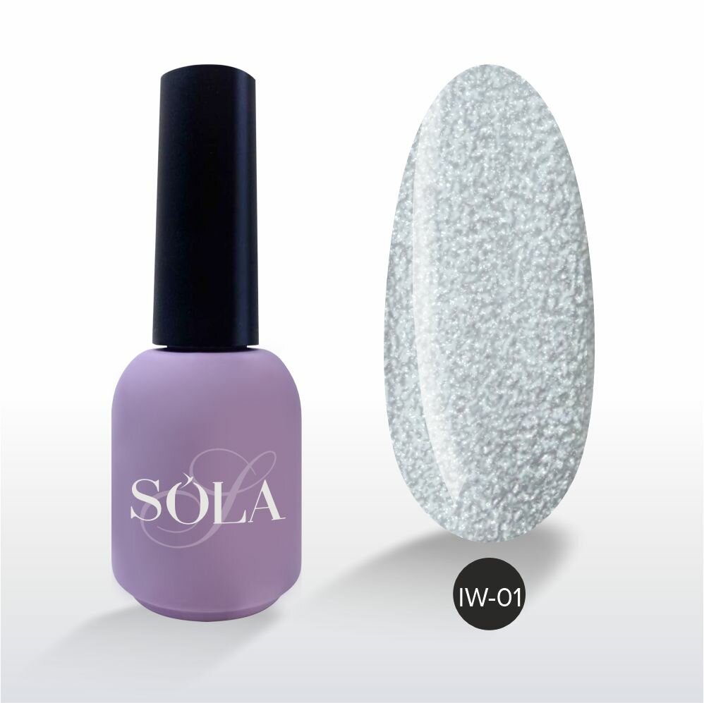 Гель-лак с блестками Iron Woman 01 SOLAlove, 10мл