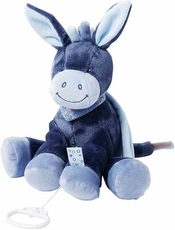 Игрушка мягкая Nattou - Музыкальный ослик, 28 см - 321051