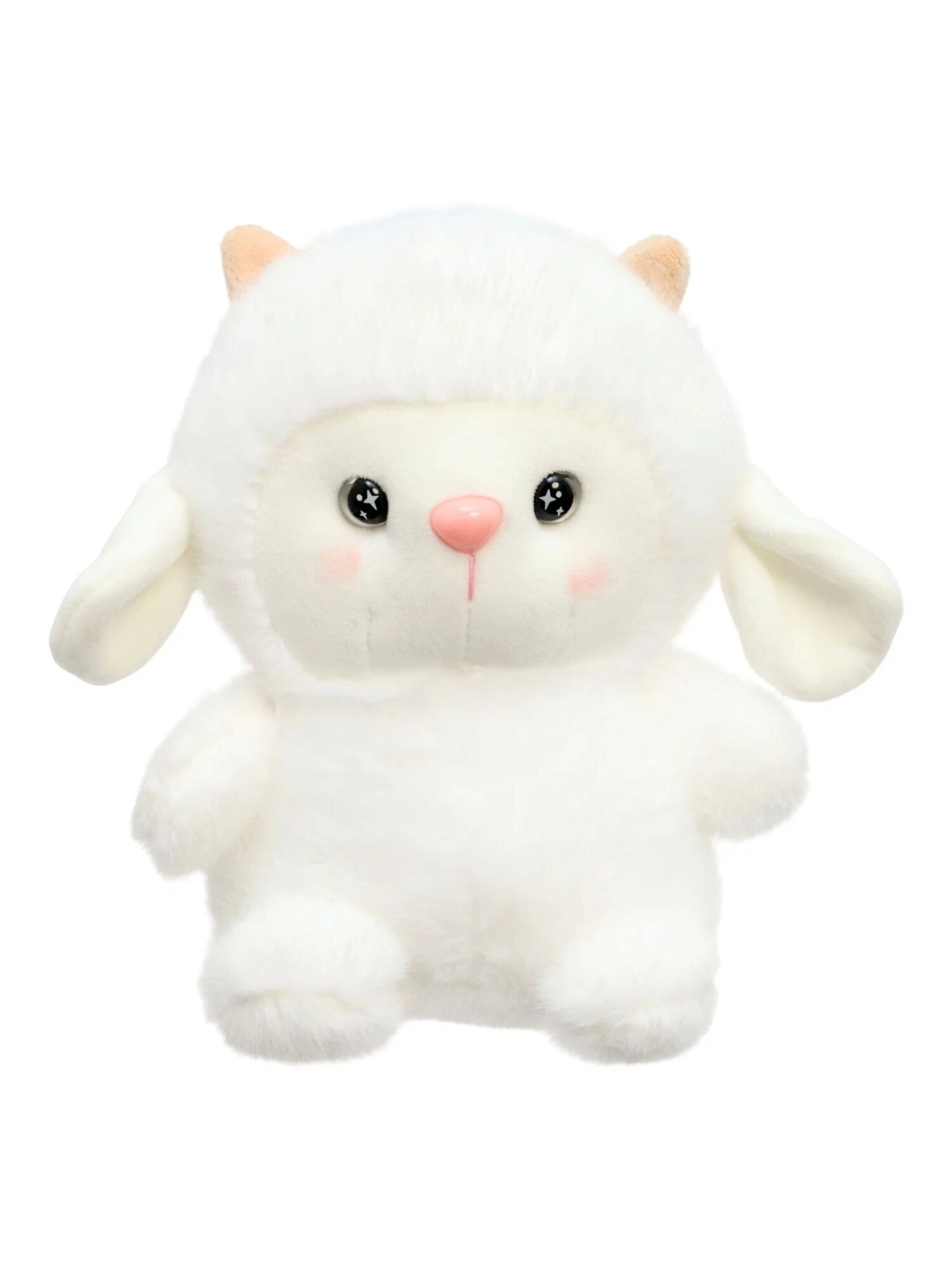 Мягкая игрушка «Ягнёнок» 17 см, полиэстер, синтепон, белая, плюш