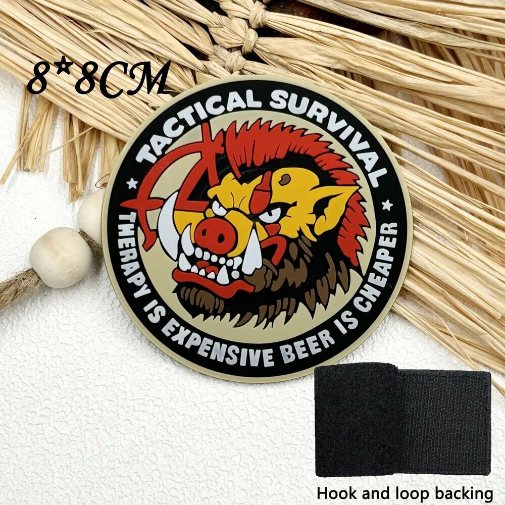 Нашивка Tactical Survival "Дикий кабан" 8*8см Velcro