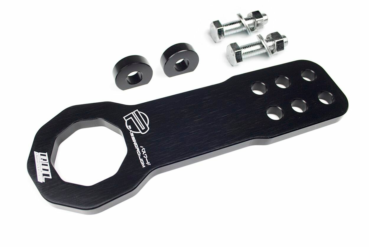 Крюк буксировочный JDM, прямой, черный