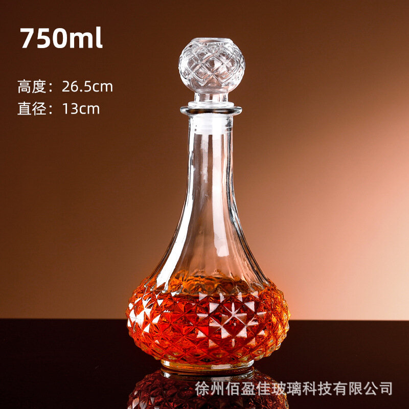 Элитная пустая бутылка для вина, декантер для вина, бутылка для красного вина премиум-класса, виски, байцзю, лечебное вино, винный кувшин с крышкой, емкость для хранения вина в европейском стиле.