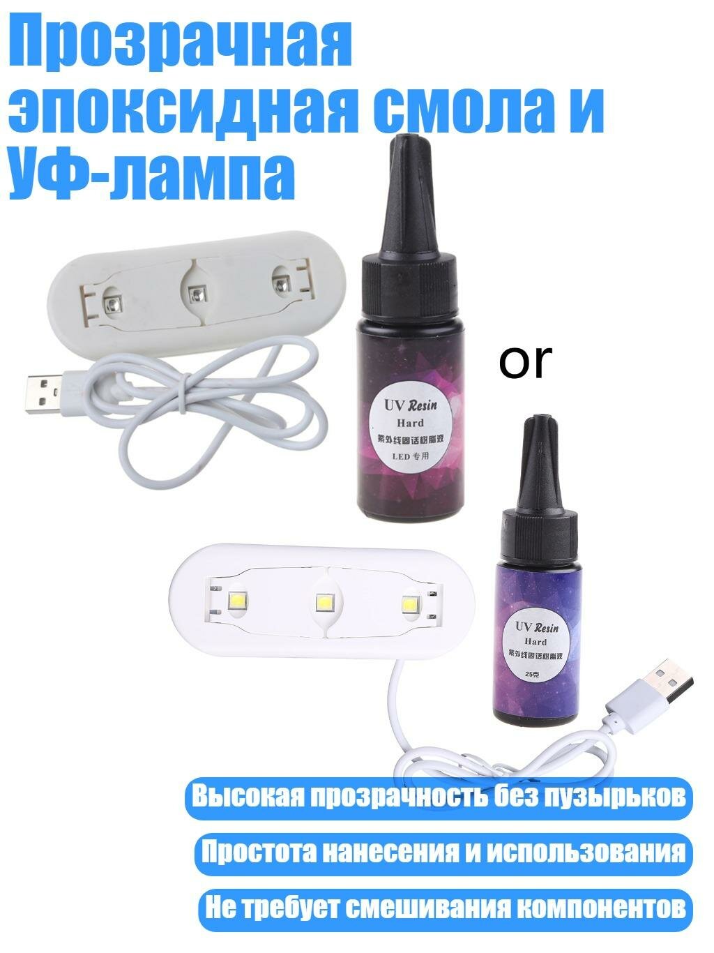 Прозрачная эпоксидная смола и УФ-лампа, 3