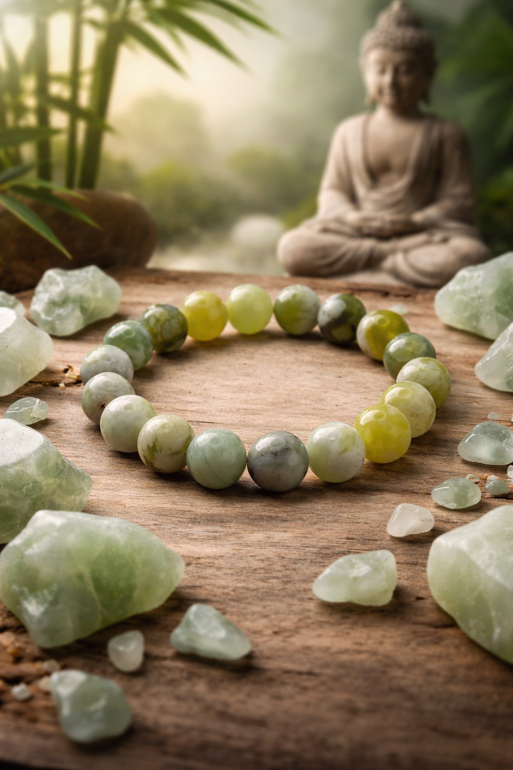 Браслет-нить, нефрит