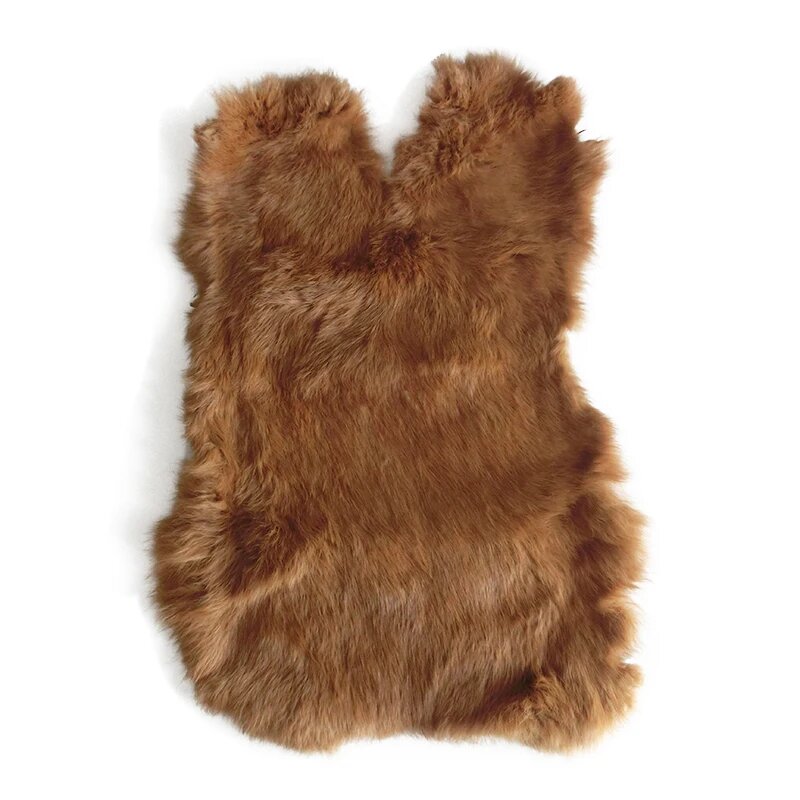 Натуральный мех кролика для рукоделия Коричневый, Коричневый