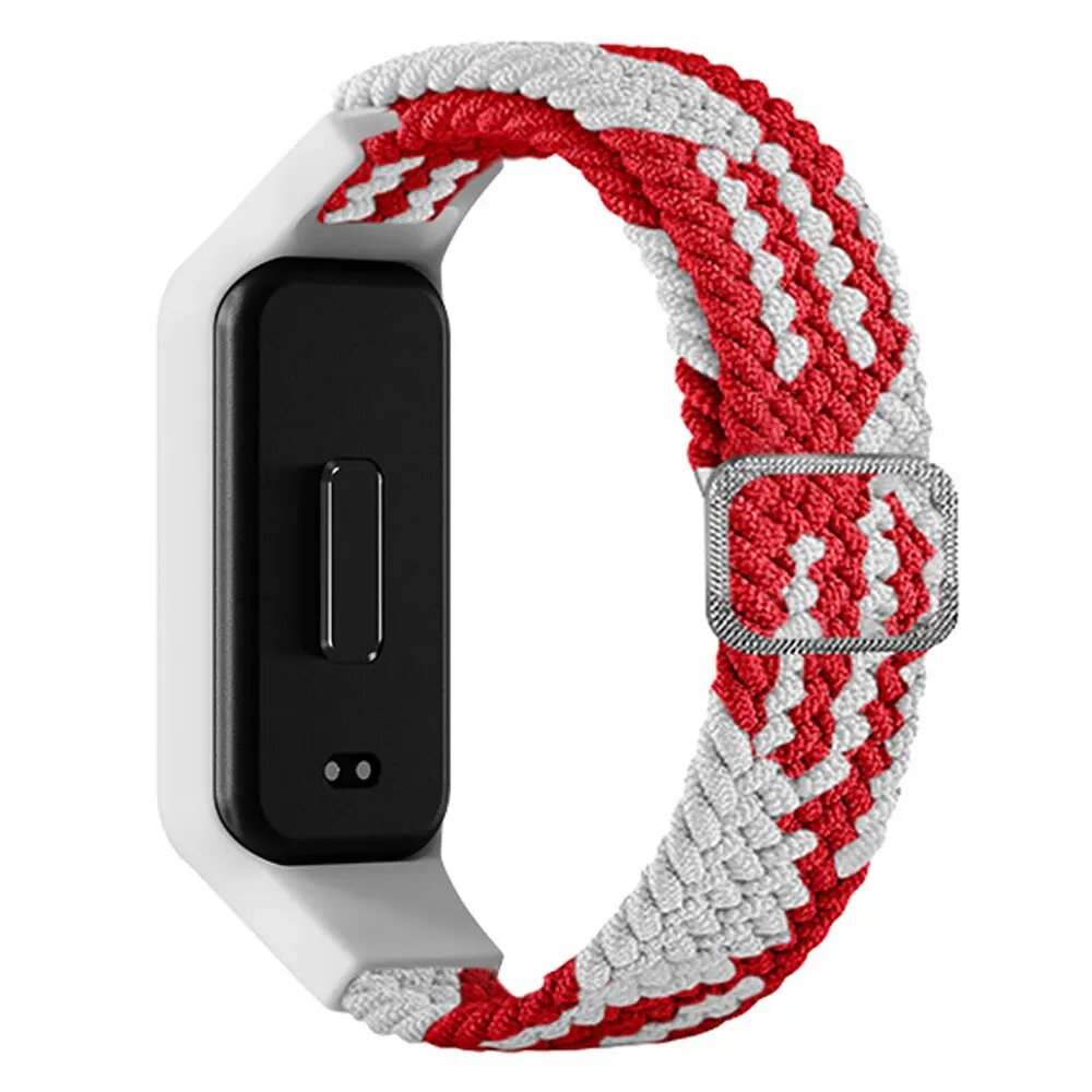 Ремешок для Xiaomi Band 8 Active/Redmi Band 2 красный/белый