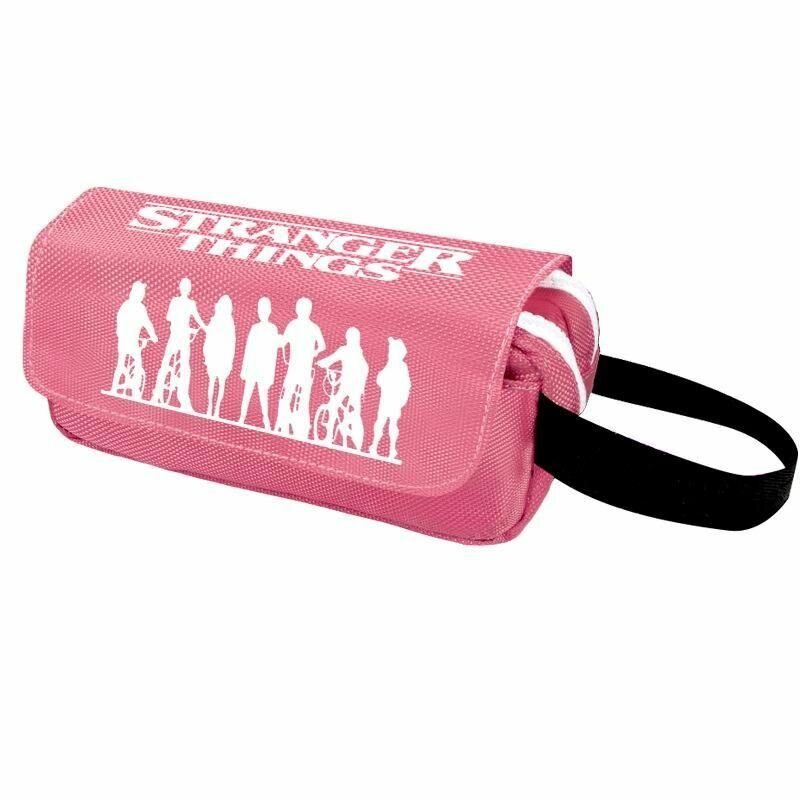 Пенал двойной Stranger Things (Очень Странные Дела), холщовый, водонепроницаемый, в японском стиле, для школы, большой,