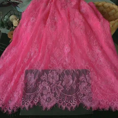 Розовое кружево Fushia 150х300 см