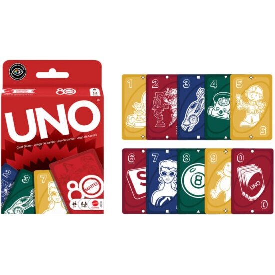 Настольная игра Mattel UNO 80th Ruby Red — фото 1