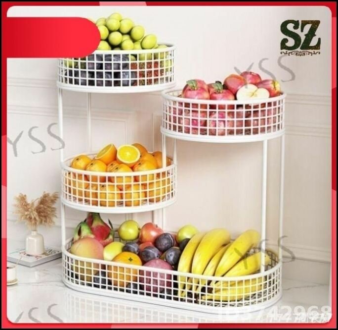 Эксклюзивная металлическая этажерка для фруктов, многоуровневая конструкция
