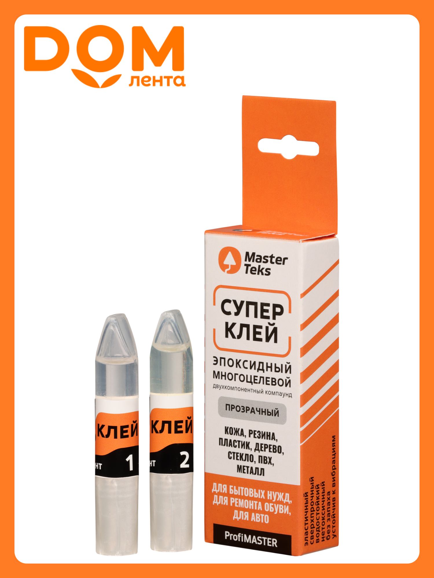 MasterTeks PM супер-клей эпоксидный многоцелевой 10 гр прозрачный