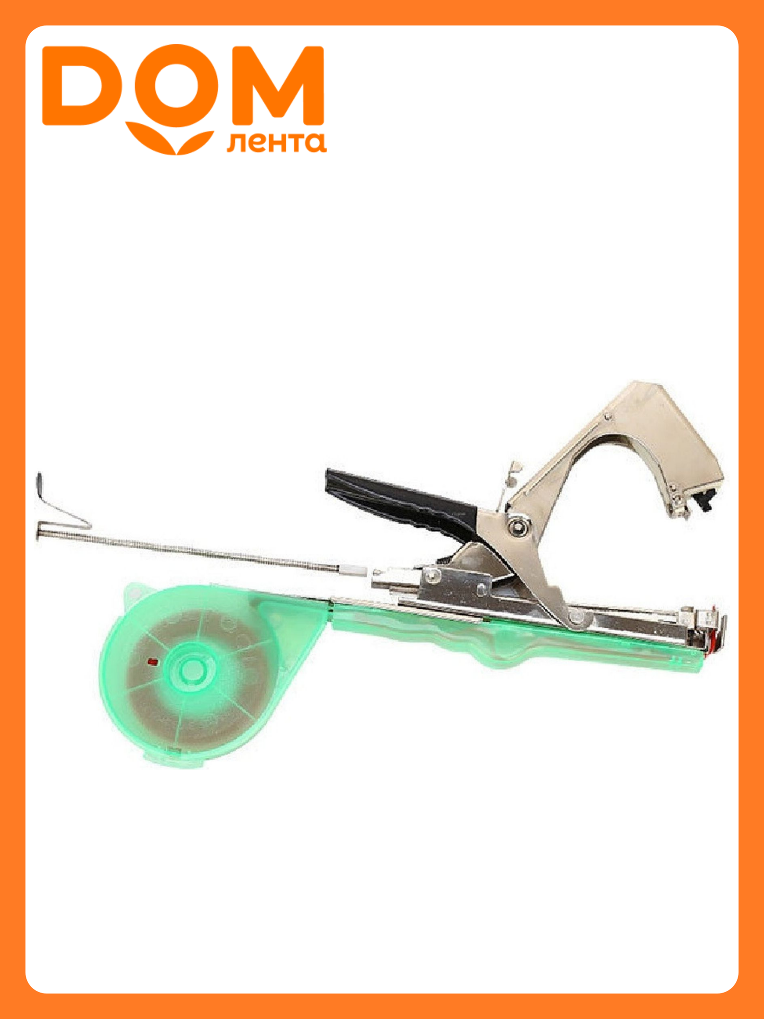 Подвязка тапенер ECOTEC сталь, пластик 375х35 мм зеленая