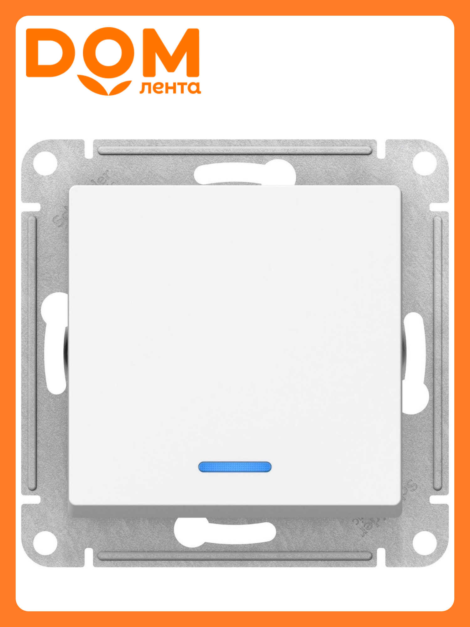 Выключатель Schneider Electric "Atlas Design" ATN000163, с индикацией, белый