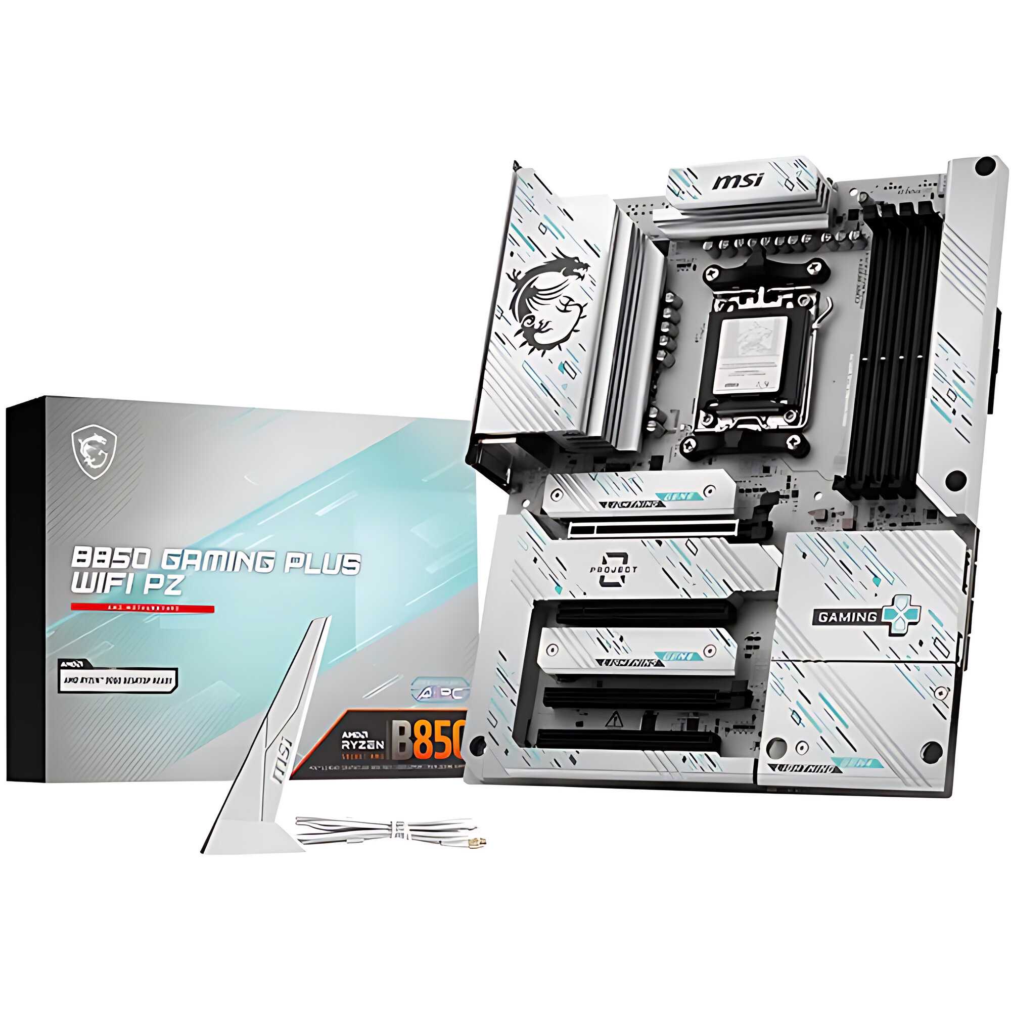 Материнская плата MSI B850 GAMING PLUS WIFI PZ (AM5/AMD B850/4xDDR5/4xPCI-Ex16/3xM.2/SB/Wi-Fi/BT/GLAN/DisplayPort/ATX)