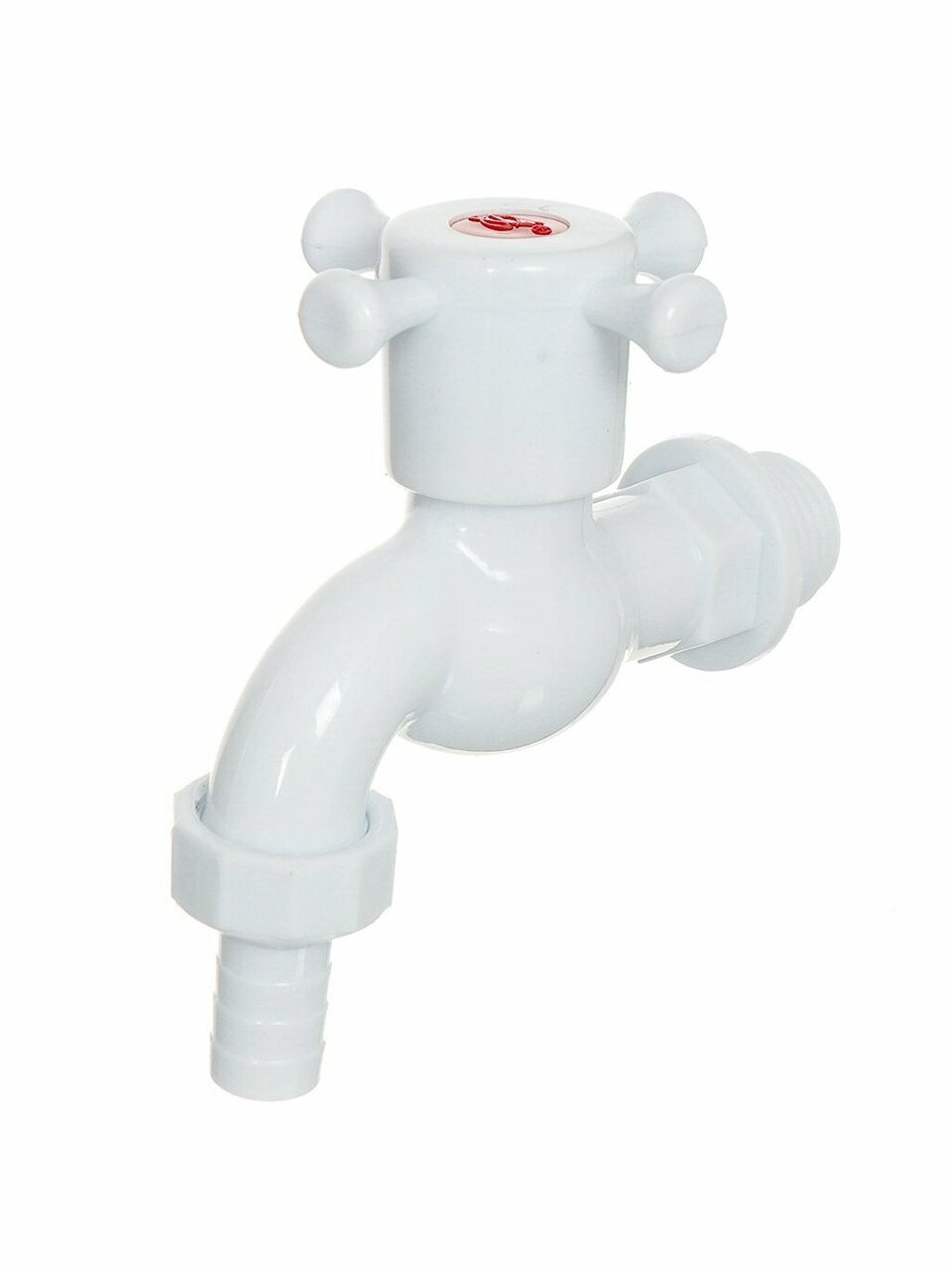 Кран водоразборный ComfortFactor 1/2' со штуцером, ручка-крест, артикул 49851-10, для инженерной сантехники