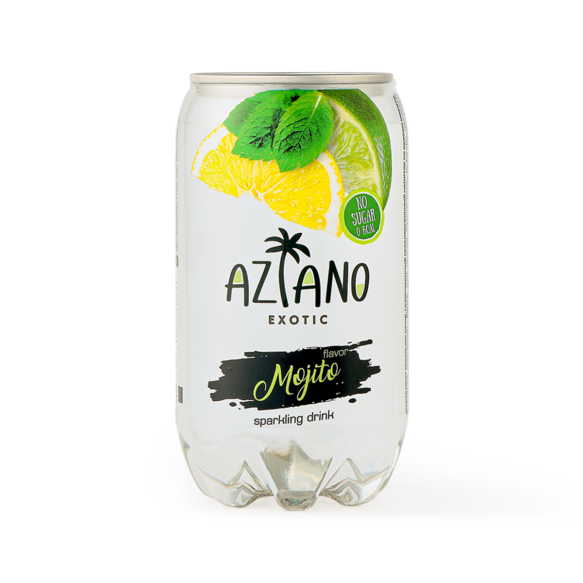 Напиток Aziano "Мохито", без сахара, газированный, 0,35 л, пластиковый стакан
