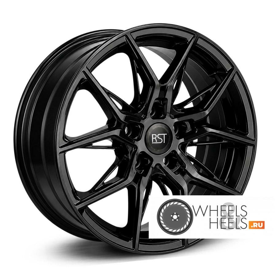 Диск автомобильный литой RST R146 16x6.5 5x112 et45 dia57.1 Черный глянцевый