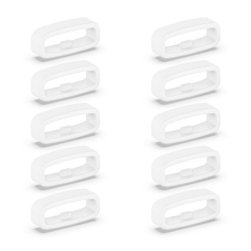 Силиконовые крепёжные кольца для ремешка часов (10 шт.), Белый - 18MM