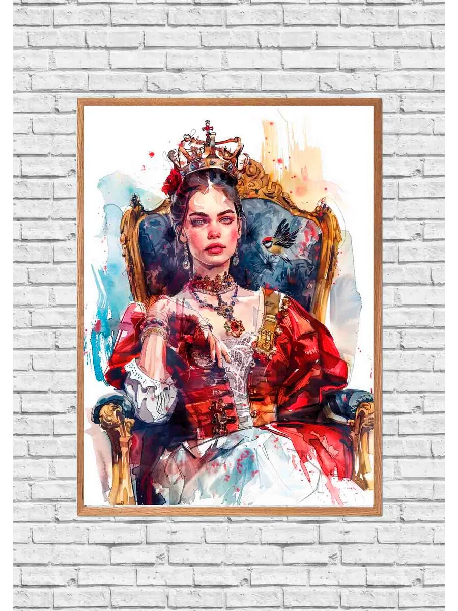 Птица-ласточка, королева Англии 3, Плакат 30x42см