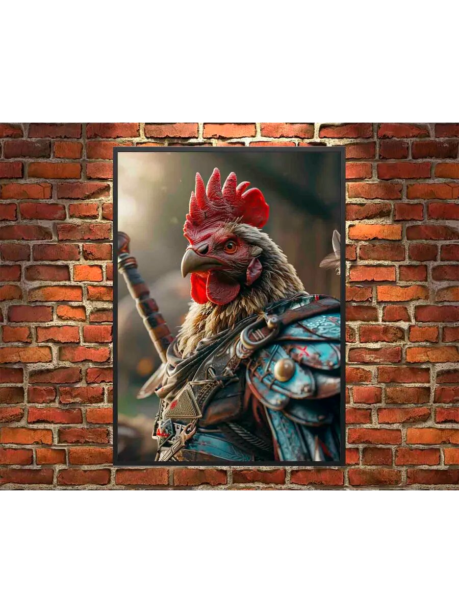 Гладиатор- животное с куриной фермы 2, Плакат 30x42см