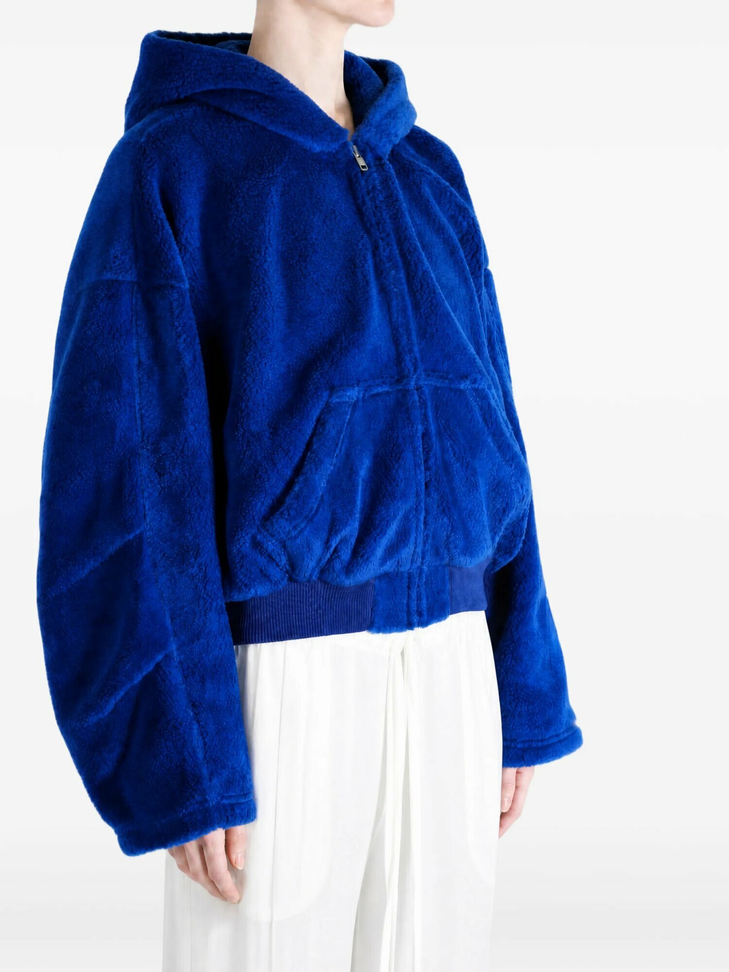 Худи MM6 Fleece zip-up hoodie, размер 40, , синий — фото 1