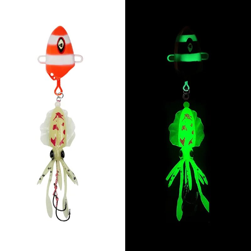 Джиг-головка Atsuim Inchiku с ассист-лином 150g-1pcs, orange-hook