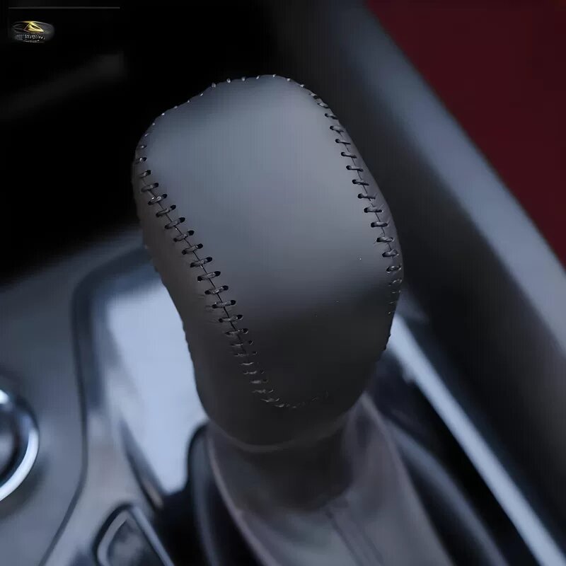 Кожаная накладка на рычаг переключения передач для Chery Tiggo 8 5X 3X Arrizo 5GX 5PLUS, черная с черной строчкой, 1 шт