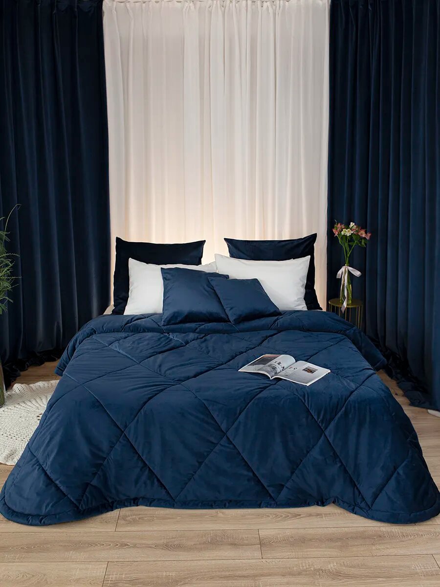 Покрывало на кровать "Беллиссимо", Evrika Home, бархат,260х260 см