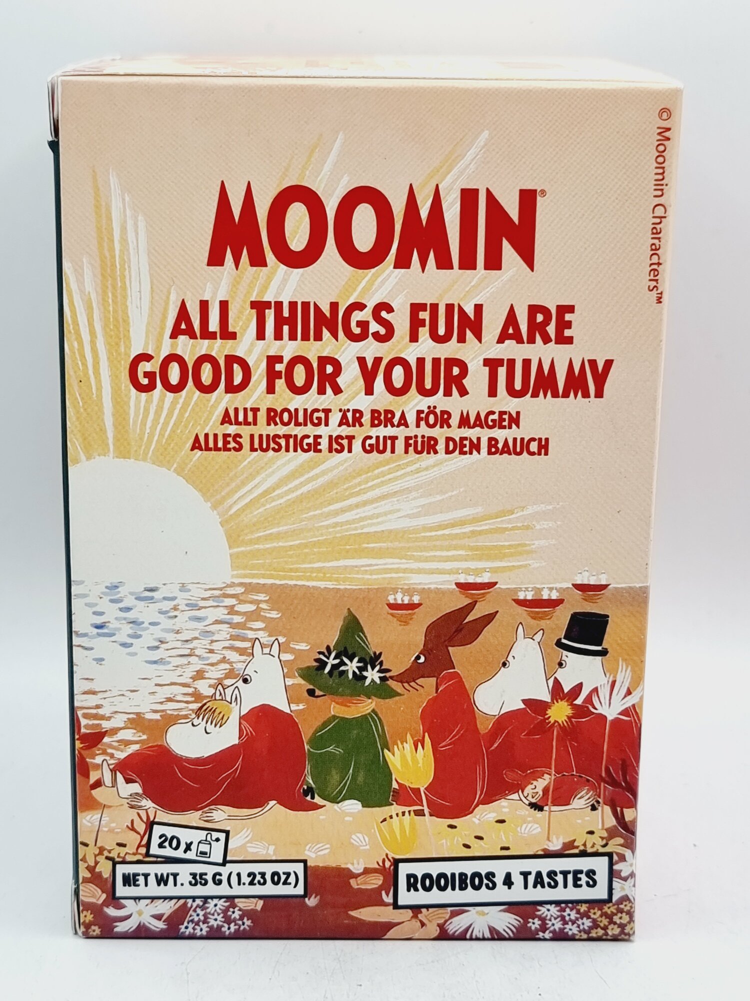 Чай ройбуш Nordqvist MOOMIN ассорти 4 вкуса, 20 пакетиков (из Финляндии)