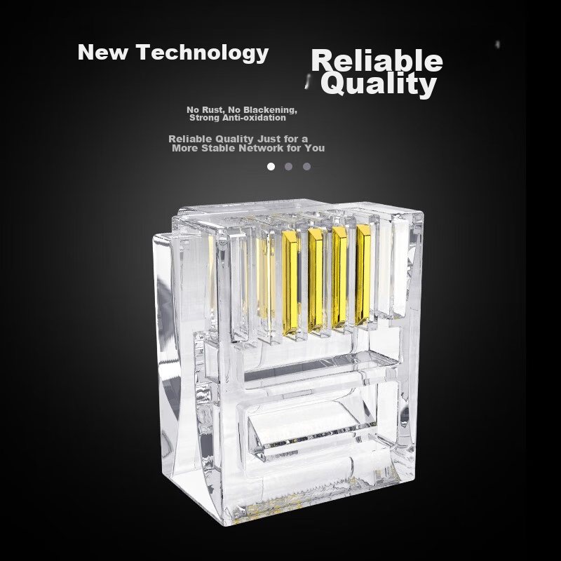 Biaze Telephone Crystal Head, 6P2C 2-Core Telephone Line Connector, RJ11 Voice Telephone Line Crystal Head, 50 Pieces, TT23