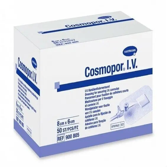 Повязка Cosmopor I.V./Космопор I. V. 8 х 6 см 50 шт