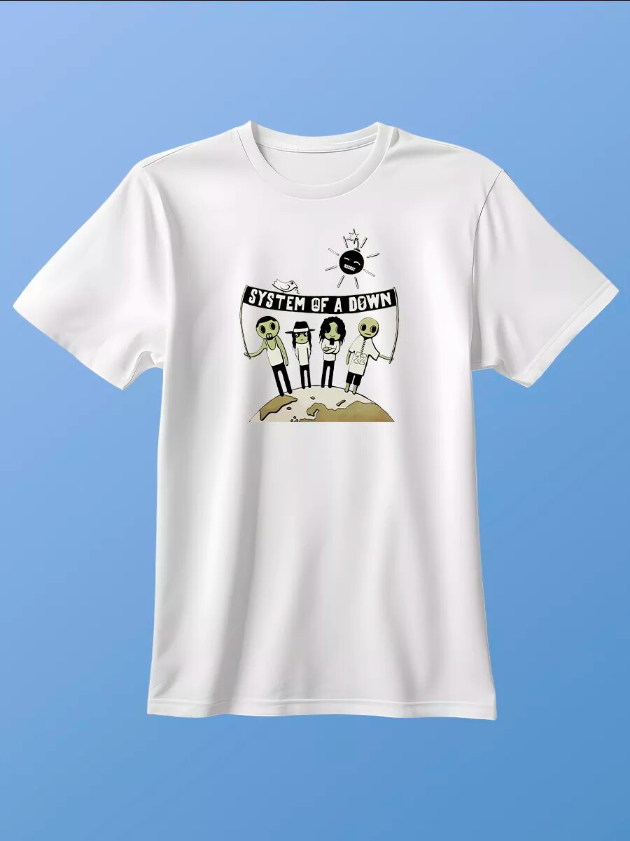 Футболка с надписью System of a Down
