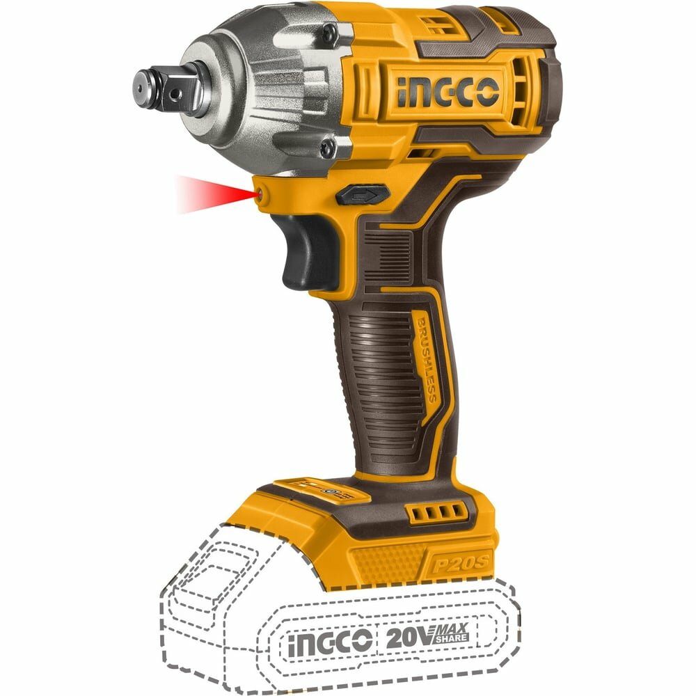 Аккумуляторный ударный гайковерт INGCO SUPER