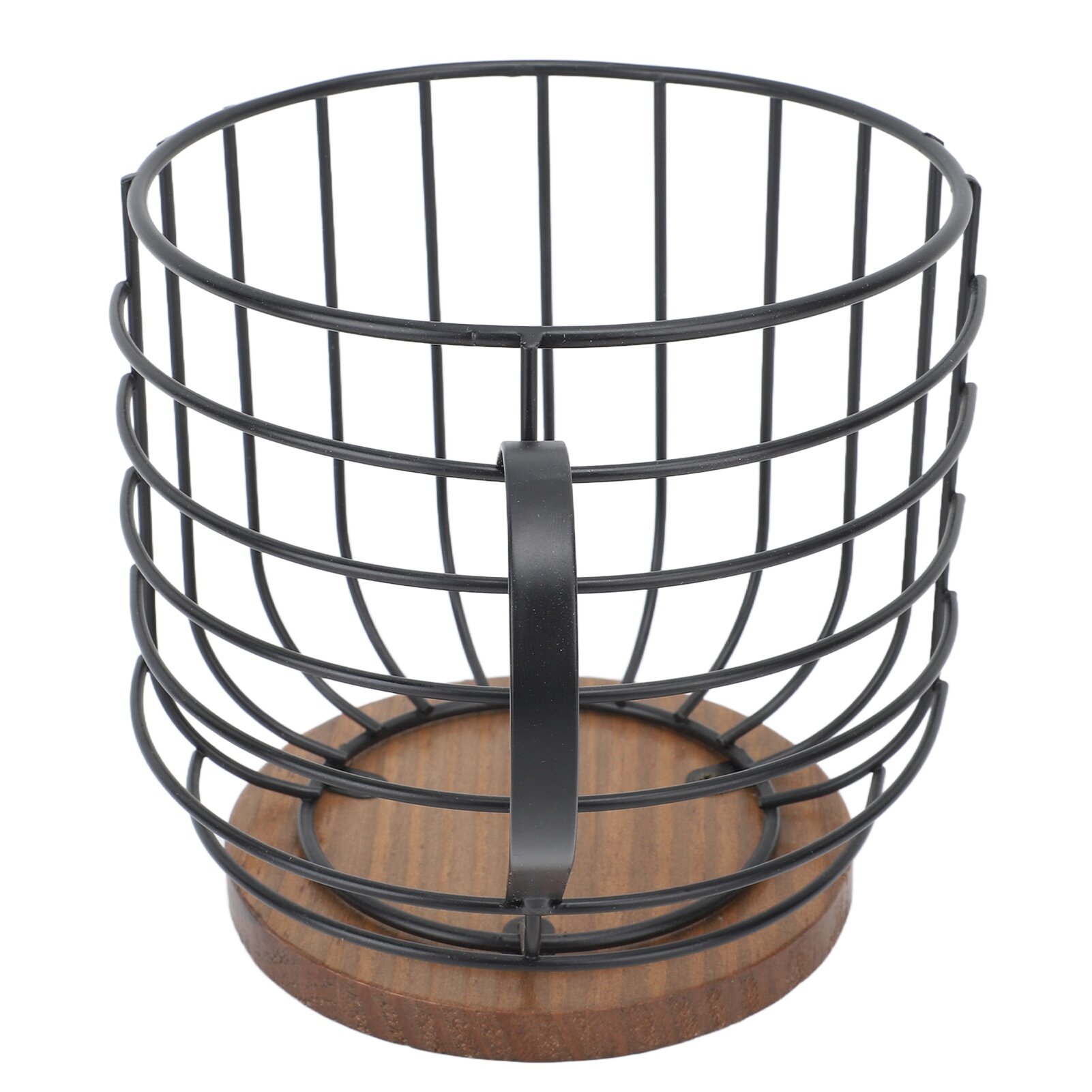 Кружка для кофе Coffee Pod Holder Железо Большая емкость Экономия места Деревянная основа Хранение кофе-подов Органайзер для дома Кофейный бар Черный с крышкой