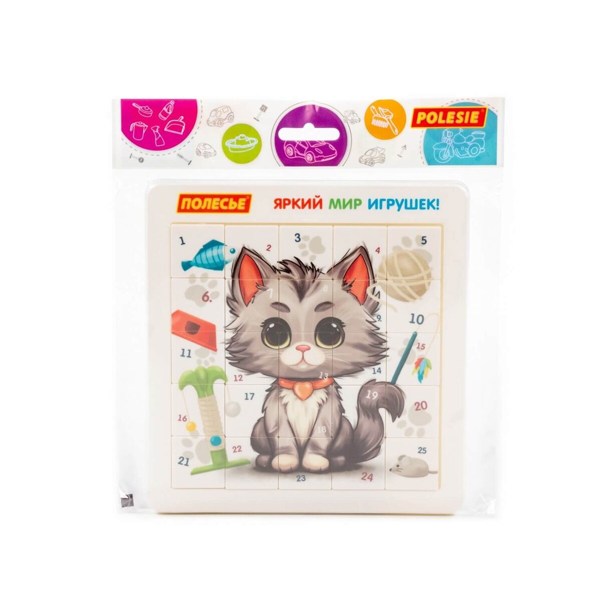 Набор игровой настольный Полесье Котенок, 25 эл, в пакете 23159