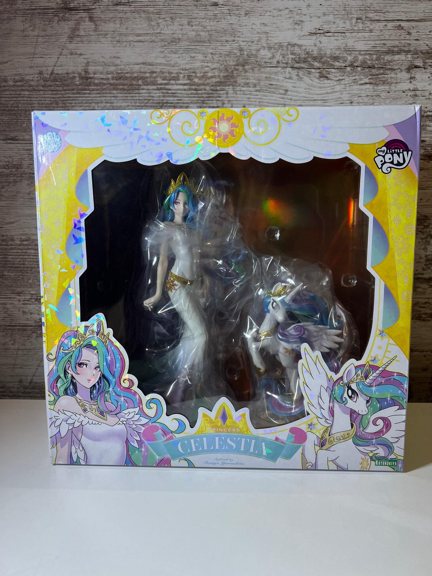 Фигурка Принцесса Селестия с пони в наборе, Princess Celestia , My Little Pony, Bishoujo statue, 23 и 15 см, Kotobukiya
