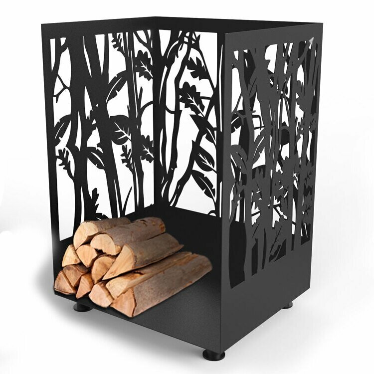 Дровница в стиле лофт из металла Лес