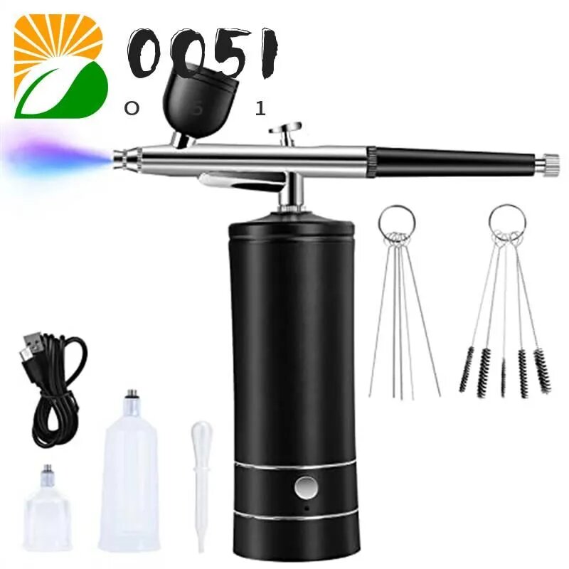 (Q I Z F) 1 комплект 30PSI Портативный Ручной Аэрограф Высокого Давления Набор Аэрографа