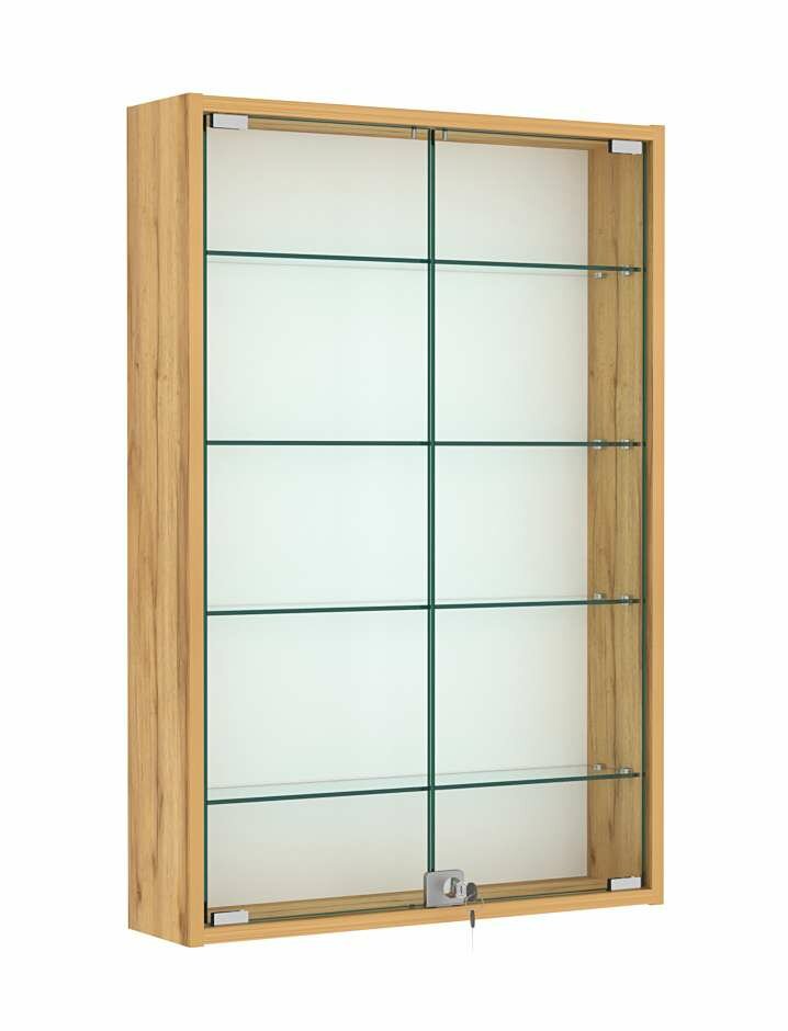 Витрина настенная №2-1А высокая, Дуб Золотистый