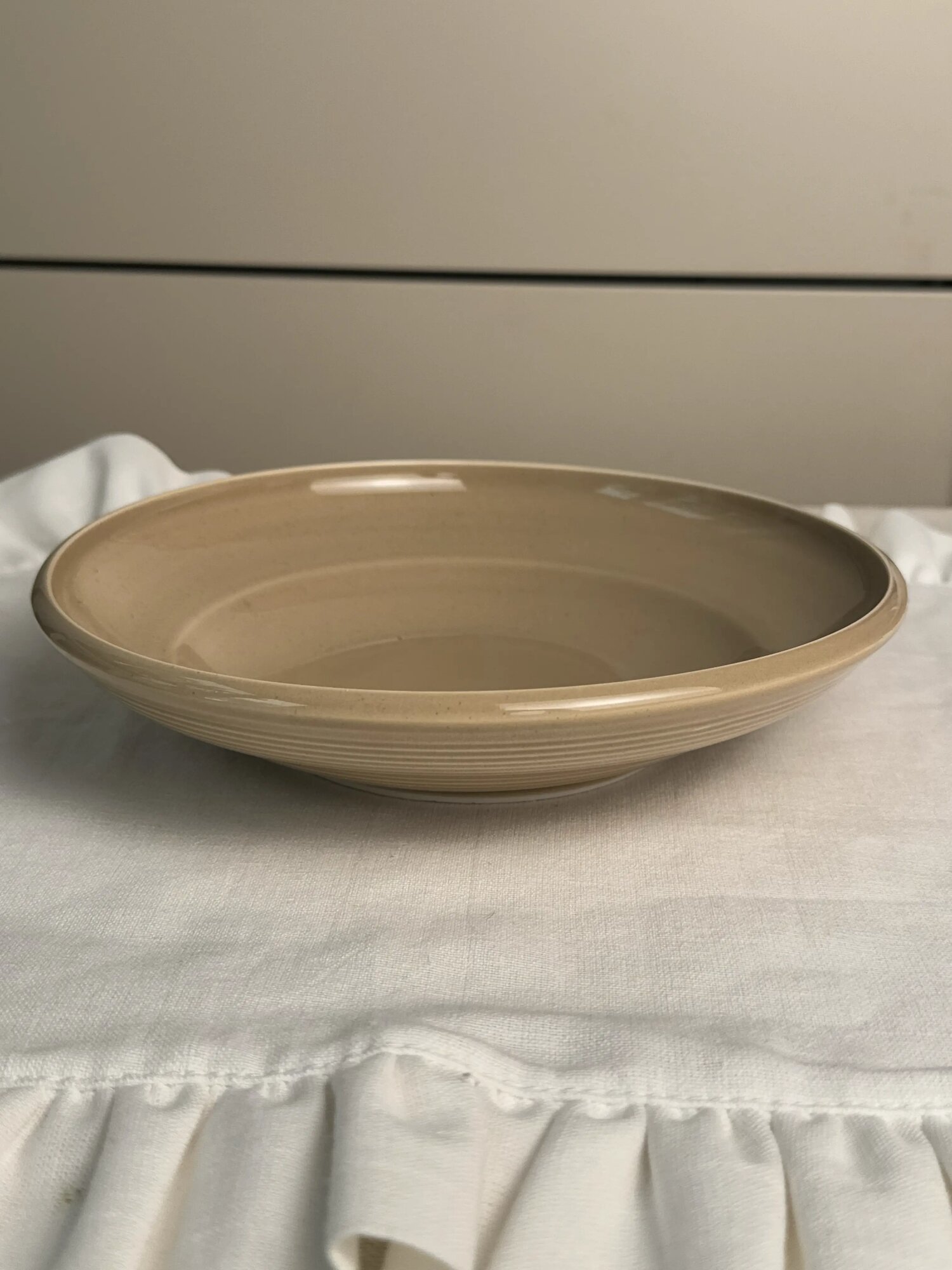 Тарелка HOMYS, керамическая, глубокая, коричневая, суповая, 21х4,5 см