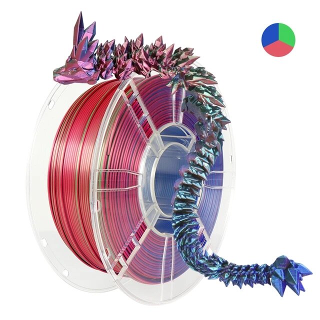 LISM Триколор Шелковый PLA 1.75 мм 1 кг Tricolor A